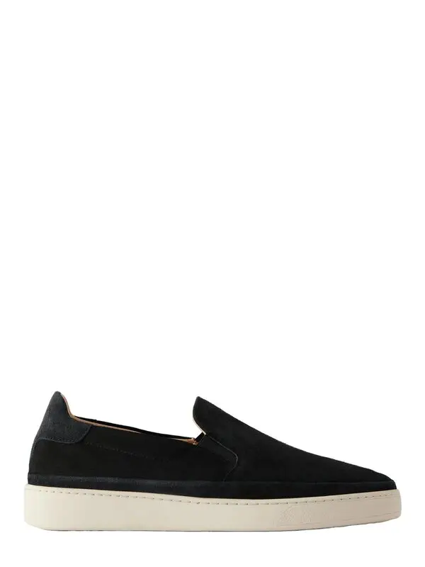 Mulo Suede Slip-on Sneakers - Black