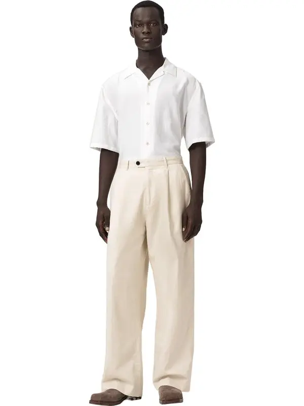 ALLSAINTS Midas Wide Leg Relaxed Fit Pants - White