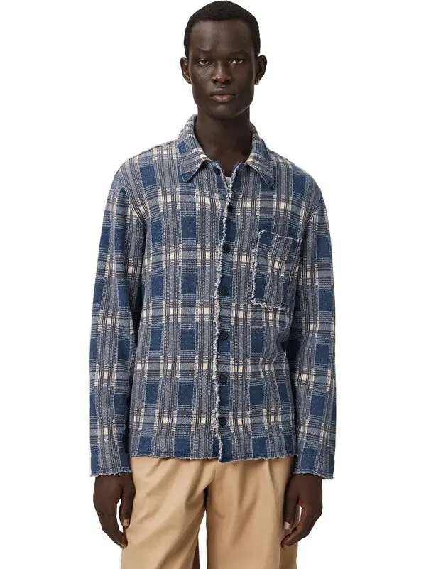 ALLSAINTS Solmar Knitted Check Cardigan - Moonstone Blue