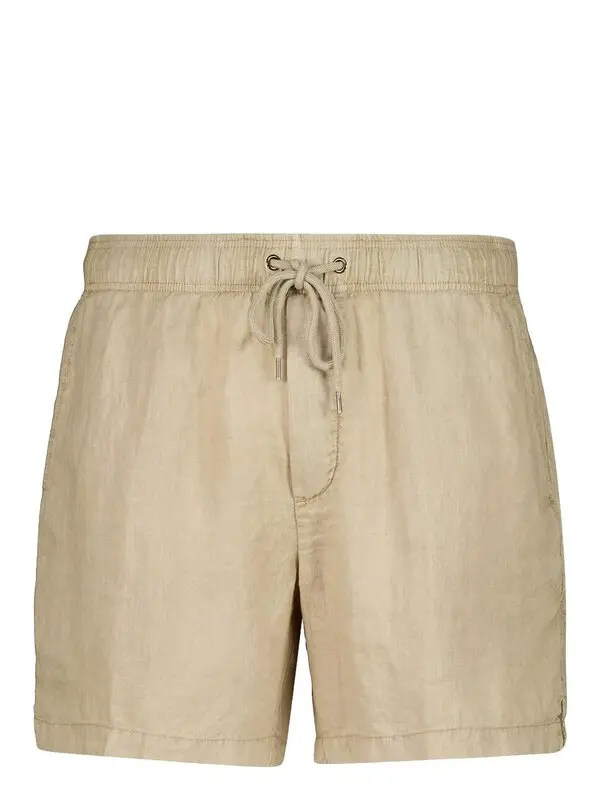 JAMES PERSE Linen Drawstring Shorts - Beige