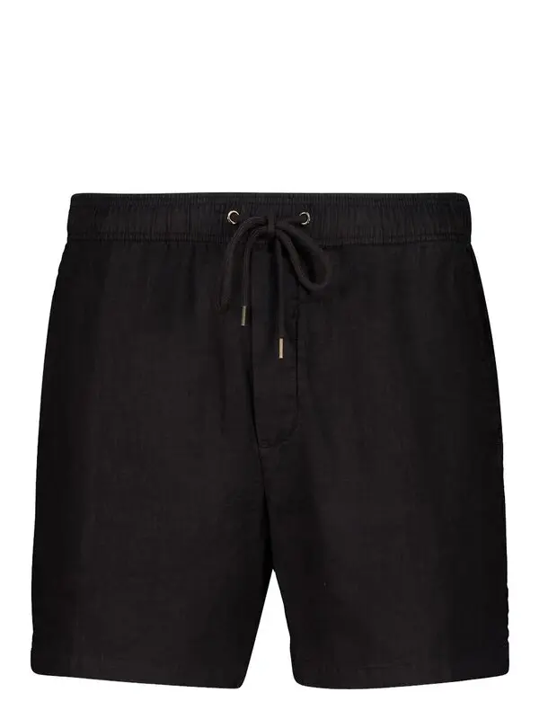JAMES PERSE Linen Drawstring Shorts - Black