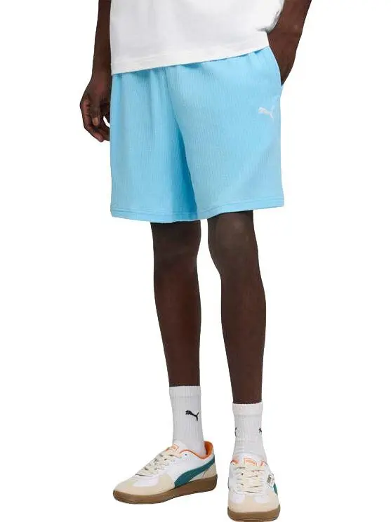 PUMA Waffle Knit Relaxed Fit Shorts - Vibrant Blue