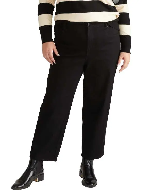 Universal Standard Donna Curve High Waist Straight Leg Jeans - Jet Black