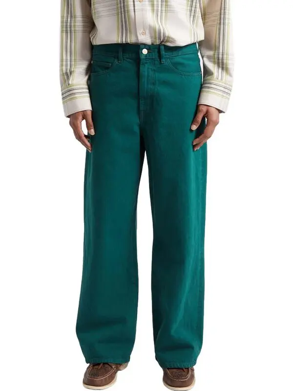 THE ELDER STATESMAN Hunter Baggy Jeans - Cypress
