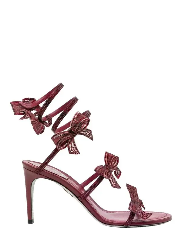 Rene Caovilla 80mm Cleo Embellished Sandals - Red
