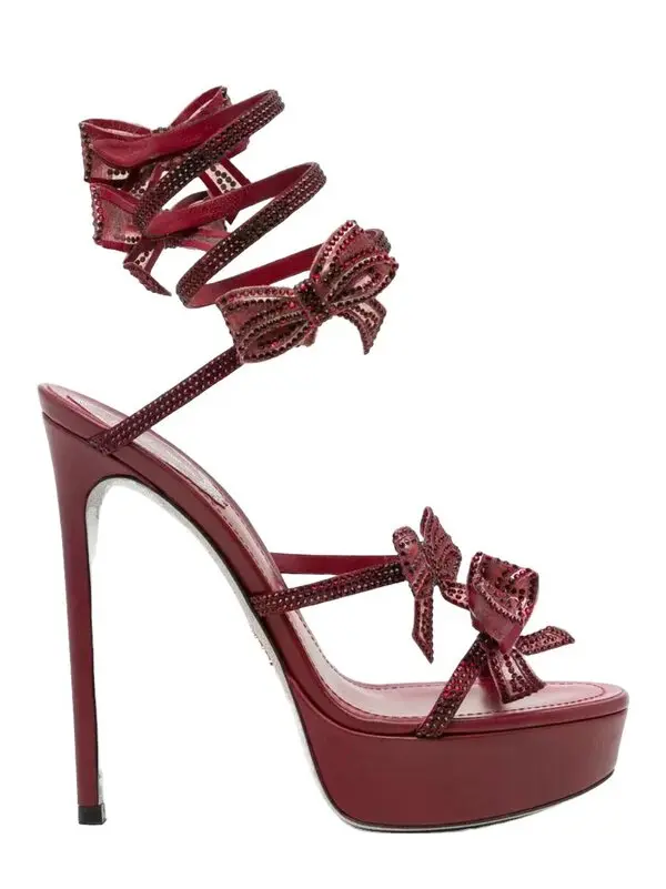 Rene Caovilla 130mm Cleo Sandals - Red