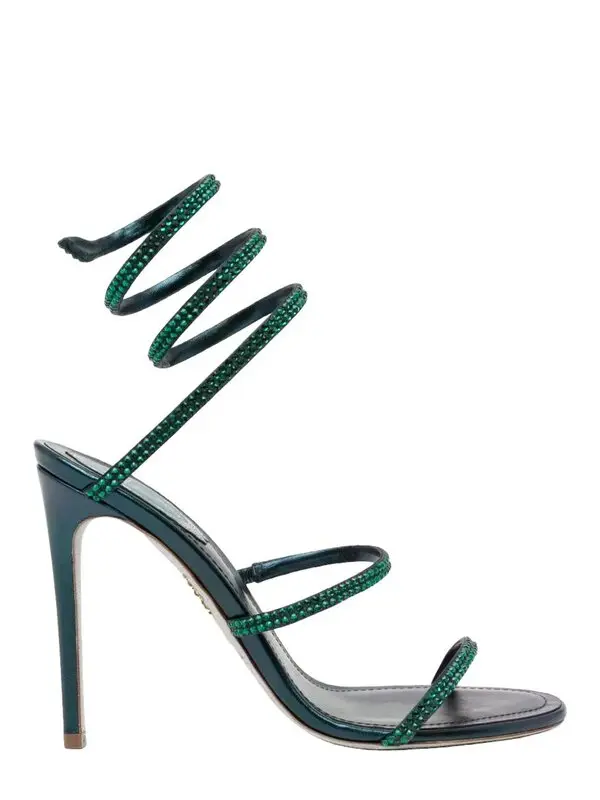 Rene Caovilla 105mm Cleo Embellished Sandals - Green