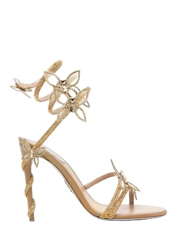 Rene Caovilla 105mm Margot Sandals - Gold