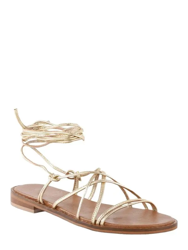 Seychelles Lighthouse Ankle Wrap Sandal - Gold