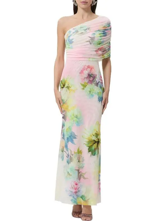 AFRM Mirabel One-shoulder Maxi Dress - Growing Roses