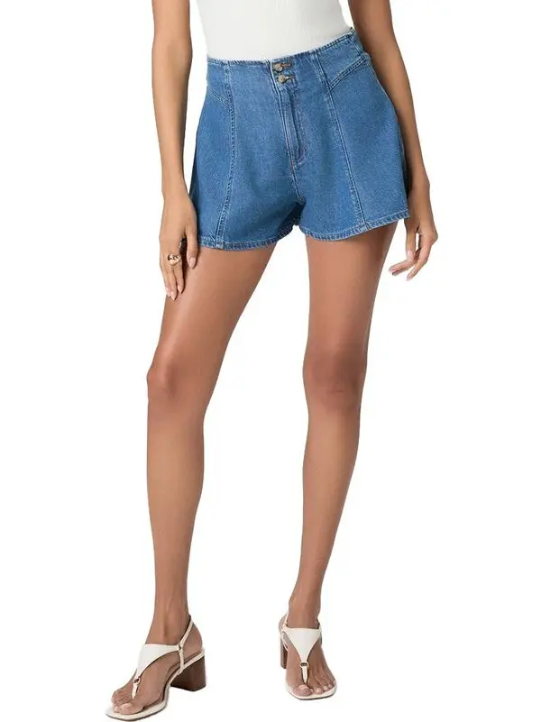 Paige Joelle High Waist Flare Denim Shorts - Anchored