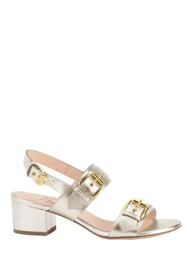 Agl Lala Straps Buckled Sandals - Metallic Silver