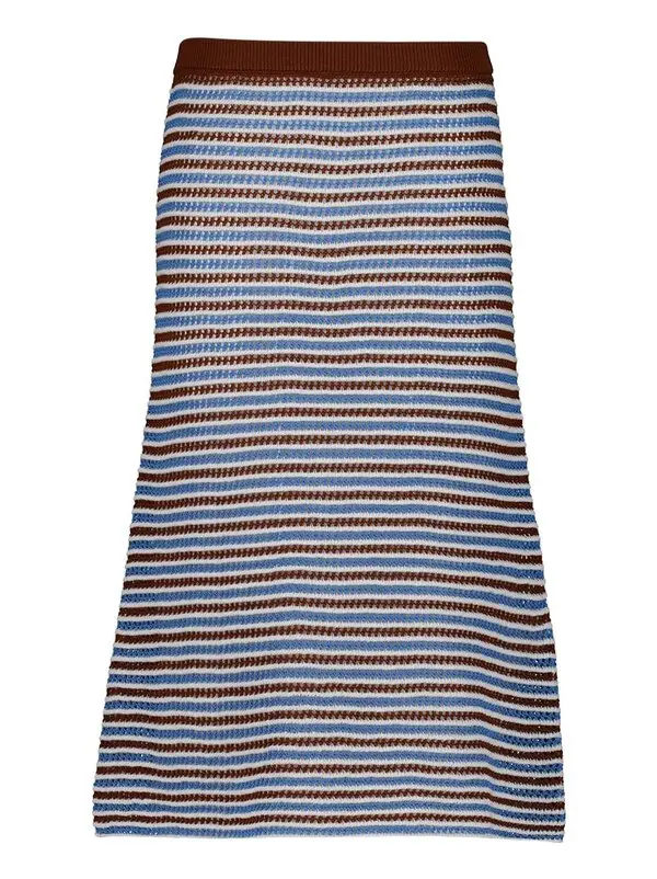 Marni Striped Crochet Midi Skirt - Multicolour