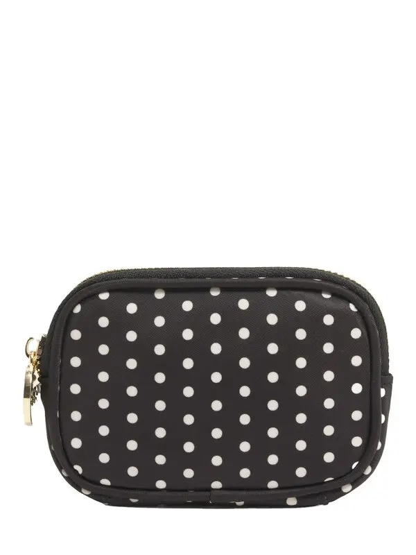 Stoney Clover Lane Micro Dot Print Nylon Pouch - Small Dot Black Base