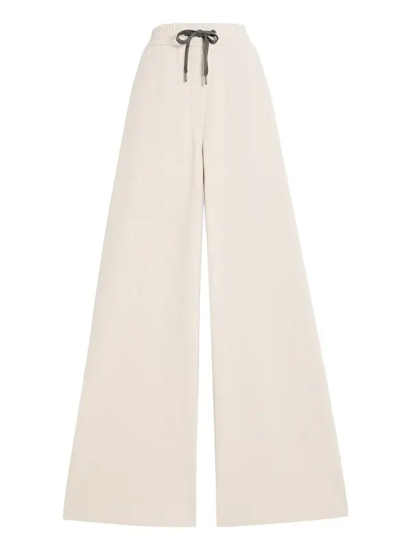 Brunello Cucinelli Cotton-jersey Track Pants - Cream