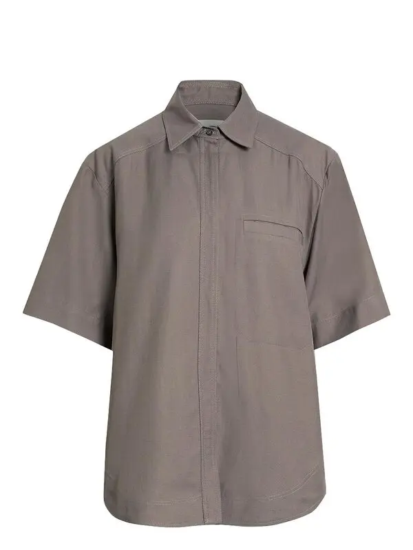 Loulou De Saison Moheli Twill Shirt - Taupe
