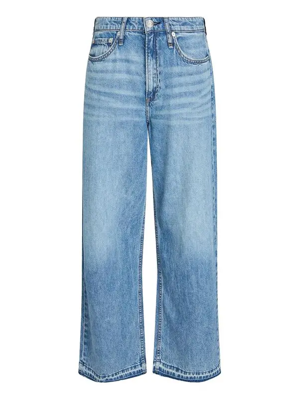 Rag & Bone Logan Mid-rise Wide-leg Jeans - Light Denim