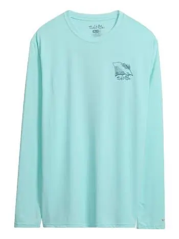 SALT LIFE Performance Long Sleeve Shirt - Lt Aruba Heather