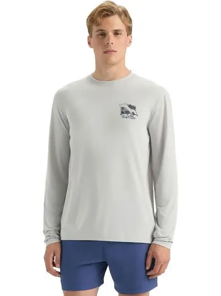 SALT LIFE Performance Long Sleeve Shirt - Mist Grey Heather