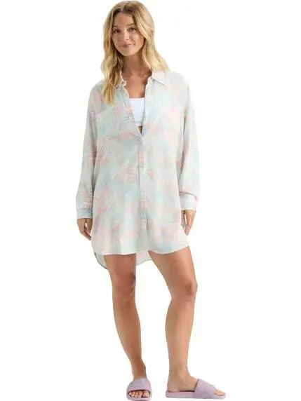 SALT LIFE Canopy Long Line Shirt - Blanc