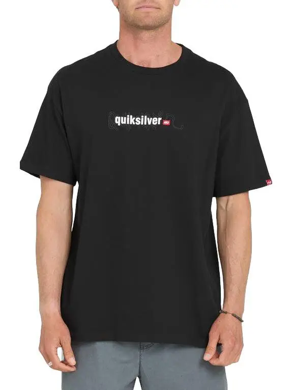 Quiksilver Young Guns Module Oversize Cotton T-shirt - Black