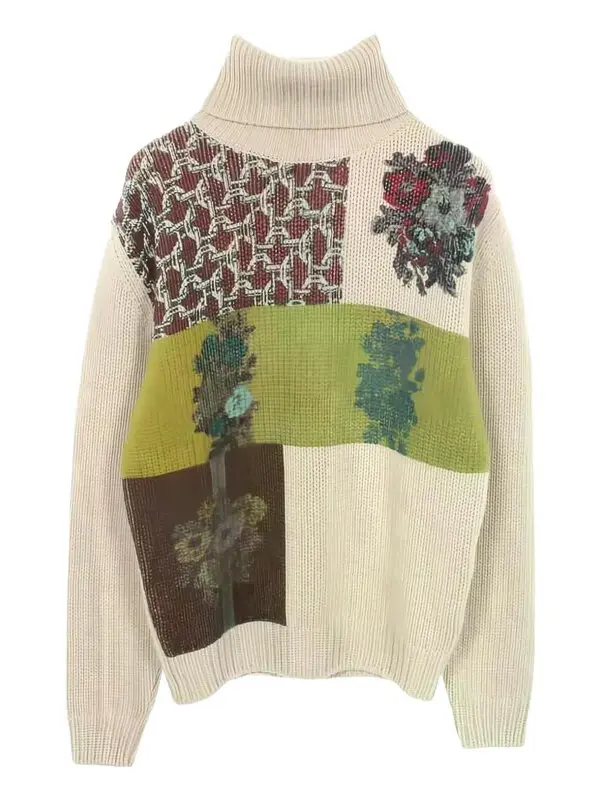 Hermès 2010s Decalcomanie Knit Turtleneck - Neutrals
