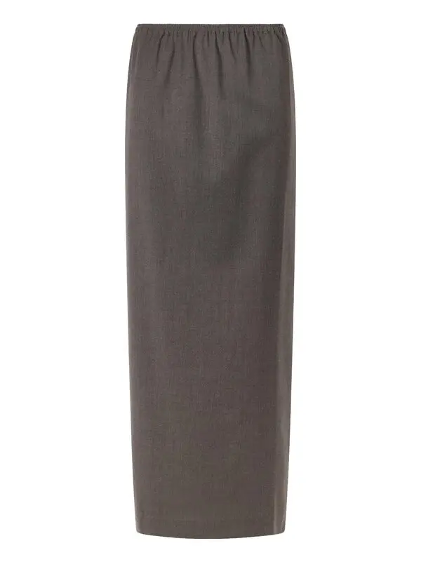 ST. AGNI Wool-blend Maxi Skirt - Gray