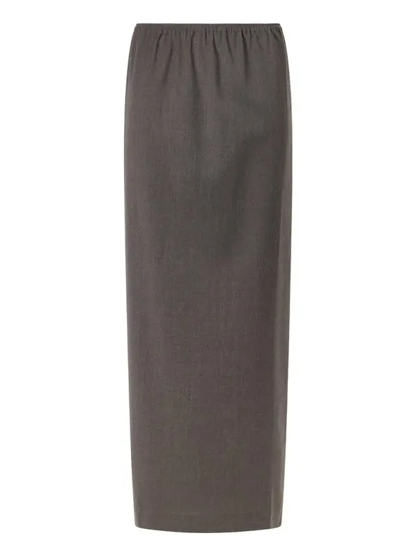 ST. AGNI Wool-blend Maxi Skirt - Gray