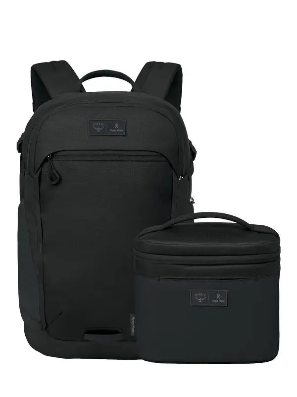 OSPREY Axis X Hydro Flask Backpack & Insulated Lunch Bag Bundle - Black