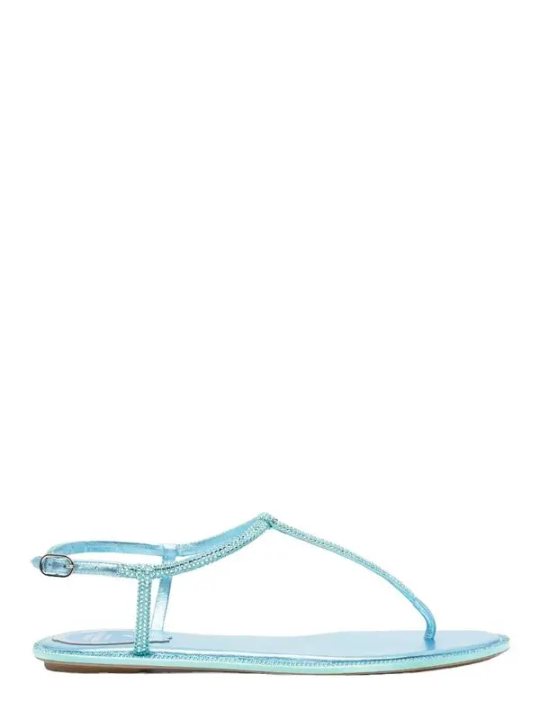 Rene Caovilla Diana Flat Sandals - Blue