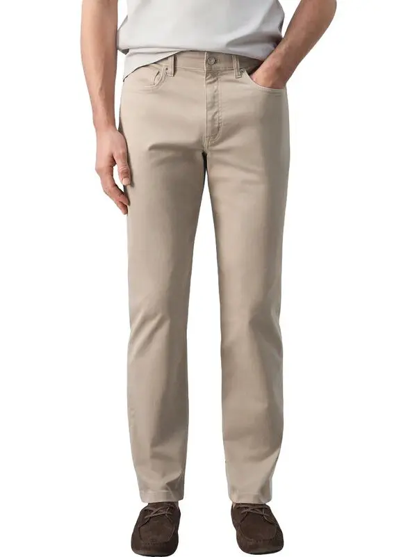 Mango Regular Fit Straight Leg Jeans - Beige