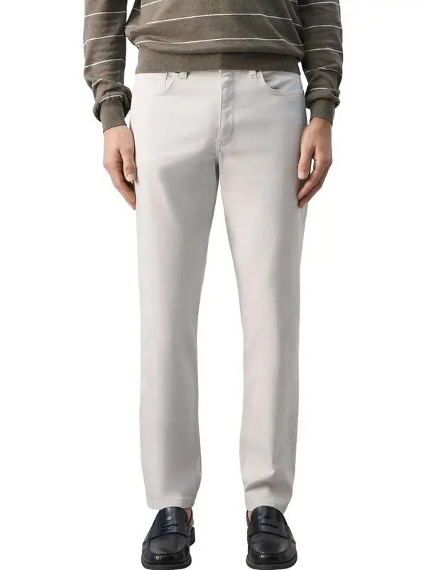 Mango Regular Fit Straight Leg Jeans - Ice Grey