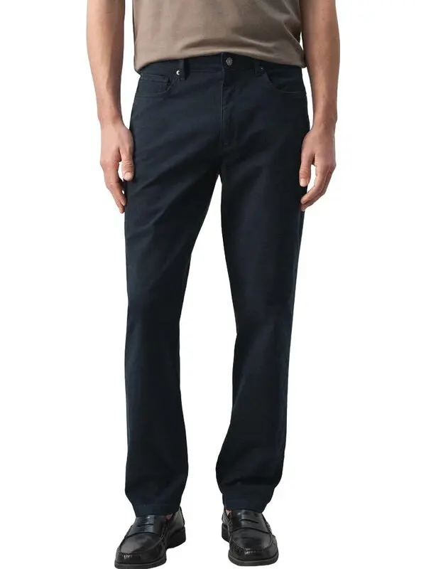Mango Regular Fit Straight Leg Jeans - Navy