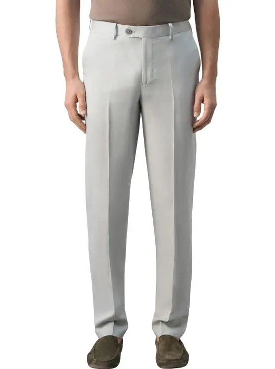 Mango Slim Fit Suit Trousers - Grey