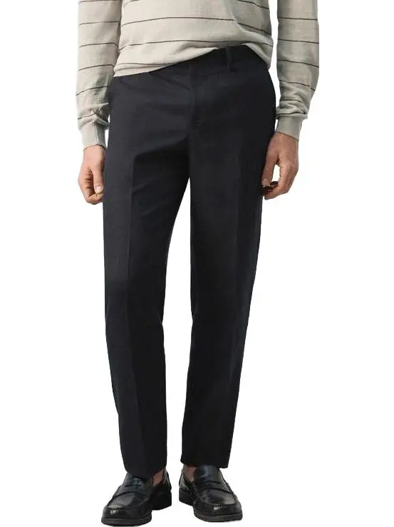 Mango Slim Fit Suit Trousers - Navy