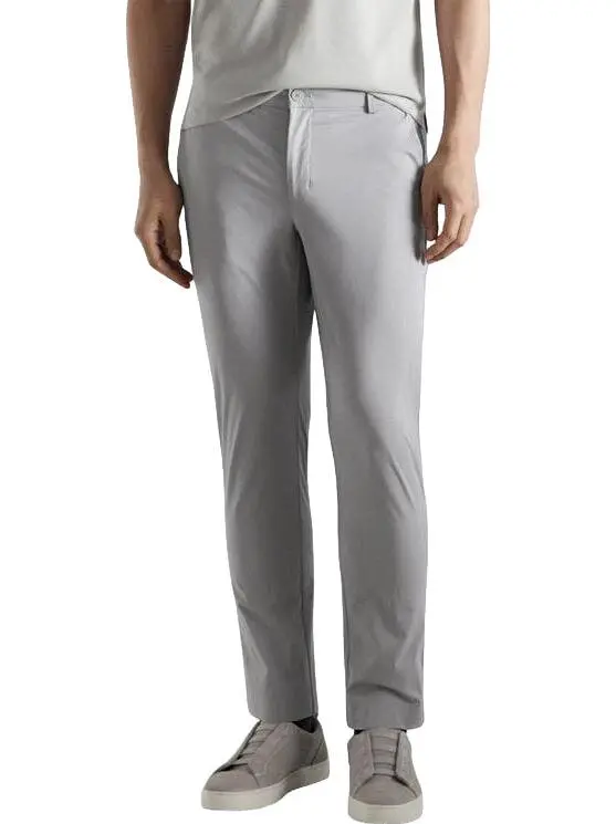Mango Water Repellent Slim Fit Trousers - Ice Grey