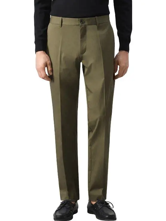 Mango Dublino Slim Fit Chinos - Olive Green
