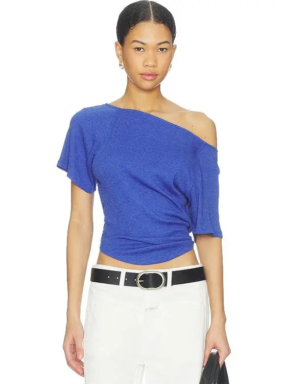 Free People X Lucy Off The Shoulder Tee - Violet Splendor