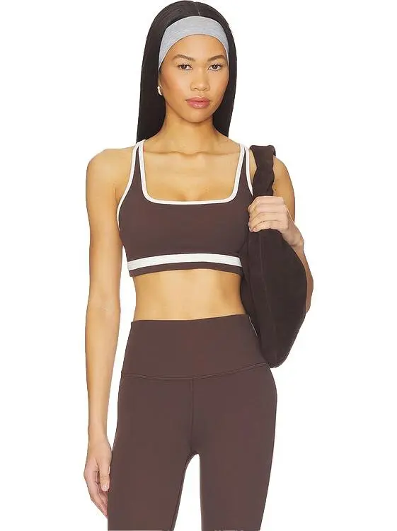 Splits59 Bianca Rigor Bra In Chocolate - Dark Chocolate & White