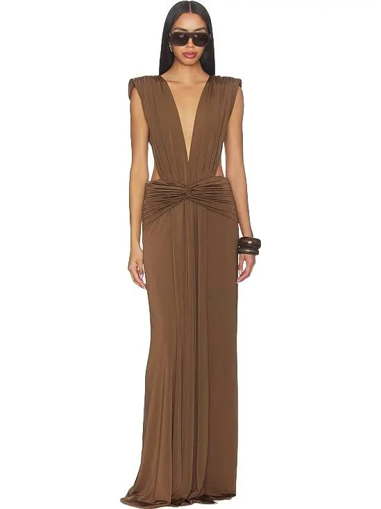 AWAVE STUDIO Maxi Dress - Brown