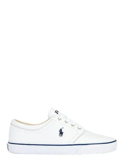 Polo Ralph Lauren Faxon Solid Leather Low Top Sneaker - White