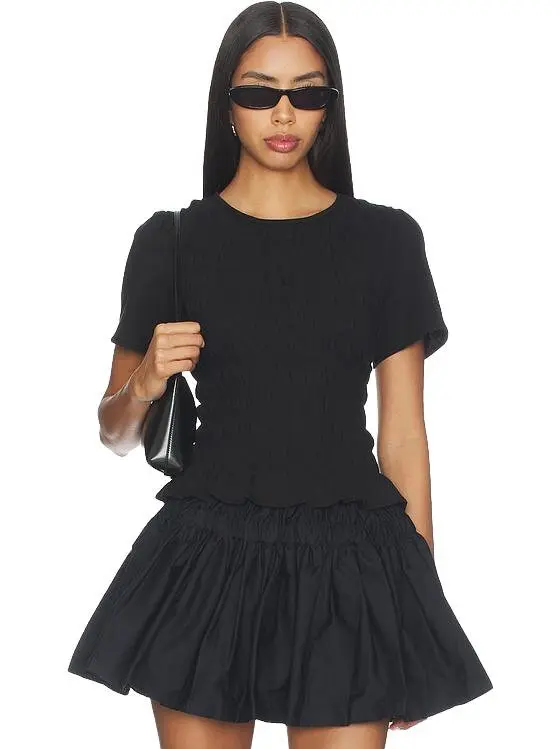 Sanctuary Better Together Smocked Top - Black