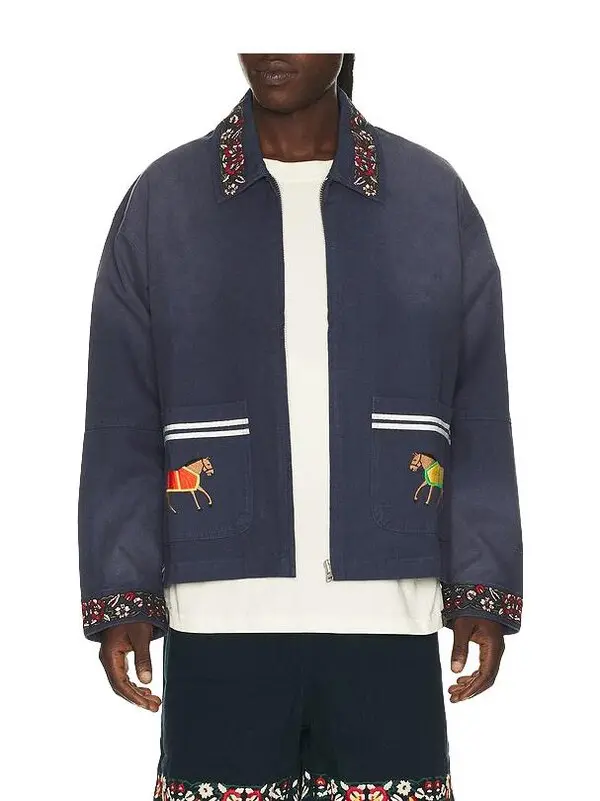 FOUND Horse Equine Work Jacket - Vintage Navy