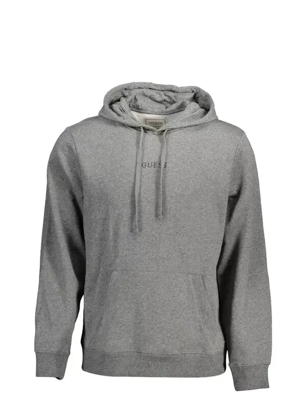 Guess Logo-embroidered Hoodie - Grey