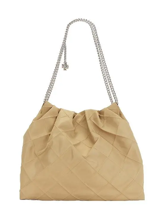 Tory Burch Fleming Nylon Hobo Bag - Praline