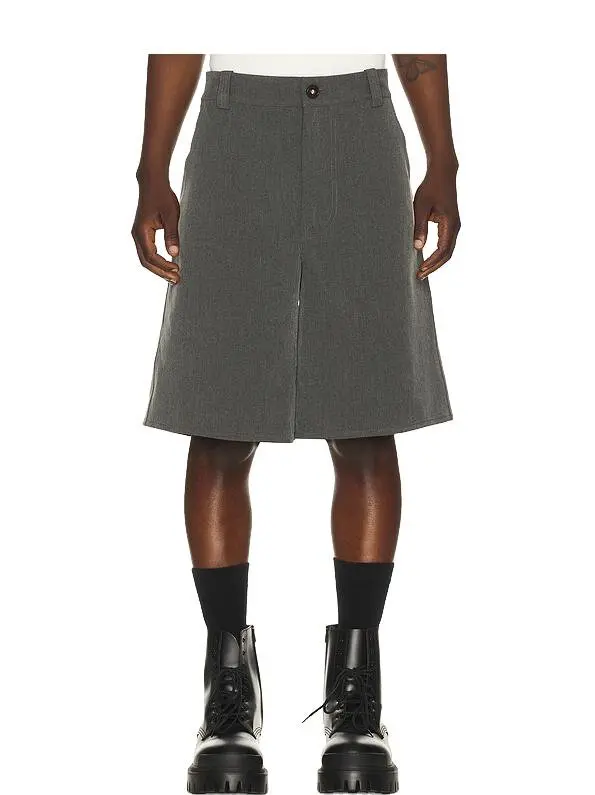 MADFRENZY Oversized Twill Shorts - Graphite