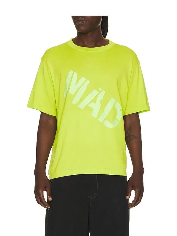 MADFRENZY Mad Knit T-shirt In Yellow - Neon