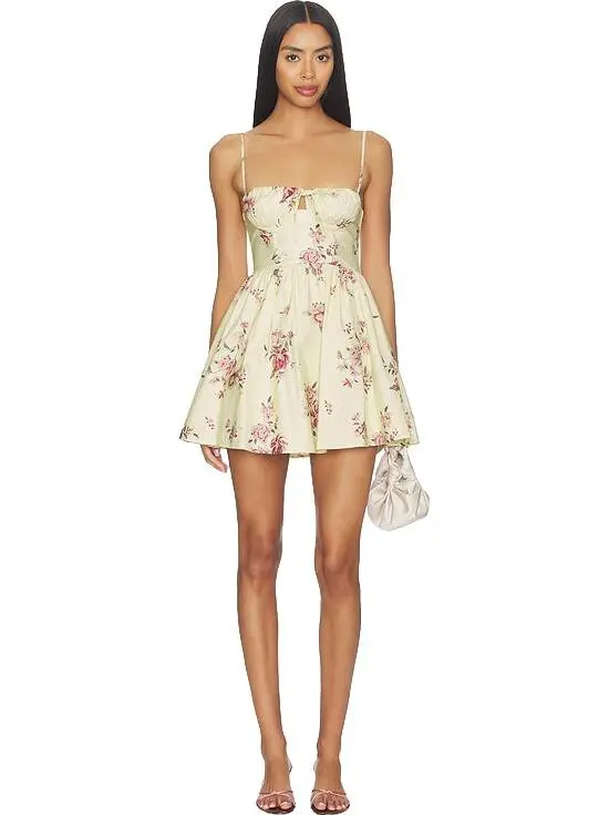 Majorelle Florence Mini Dress - Ivory & Mauve Multi