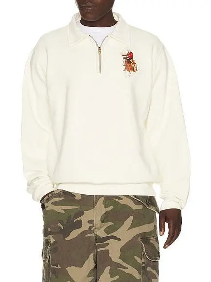 ONE OF THESE DAYS Sport Quarter Zip Pullover - Bone