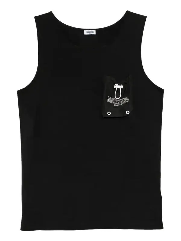 Moschino Sleeveless Scoop-neck Vest - Black